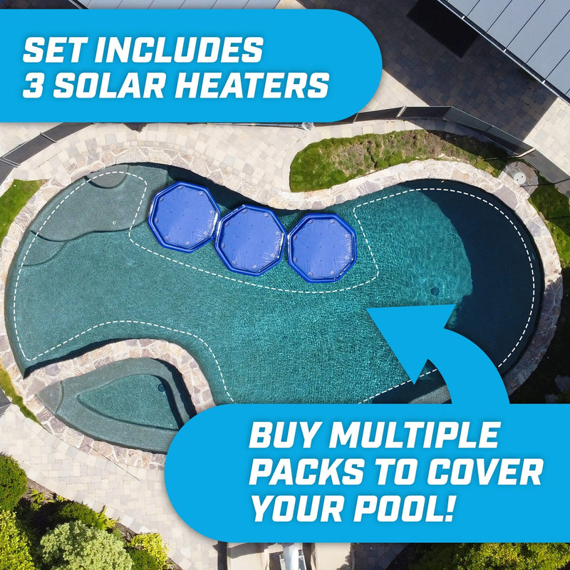 GoFloats V2 Inflatable Solar Pool Heaters - 3 Pack | GoFloats.com ...