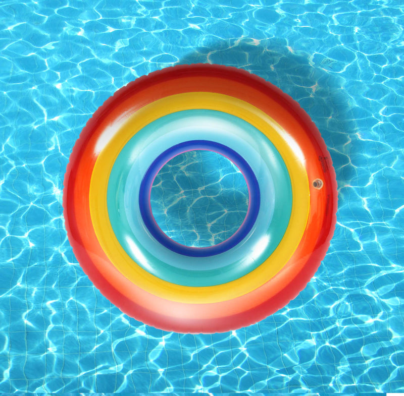 GoFloats Party Tube Inflatable Raft - Rainbow | GoFloats.com Popular ...