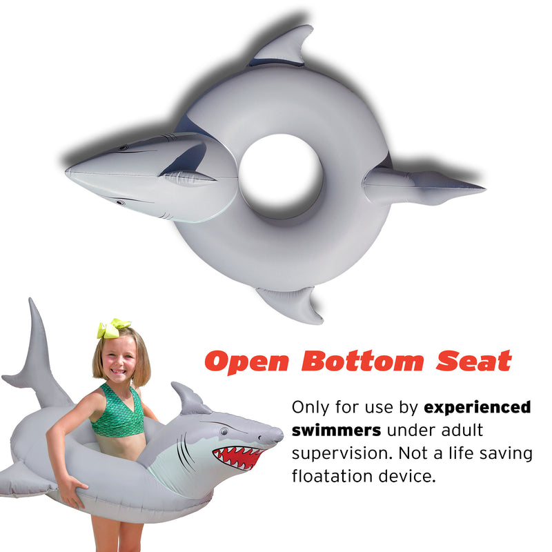 GoFloats Jr Pool Float Party Tube - Shark | GoFloats.com Popular Pool ...