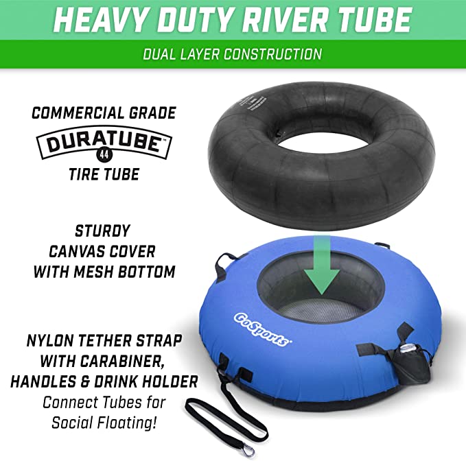 GoSports 44" Heavy Duty River Tube - Blue | GoFloats.com Popular Pool ...